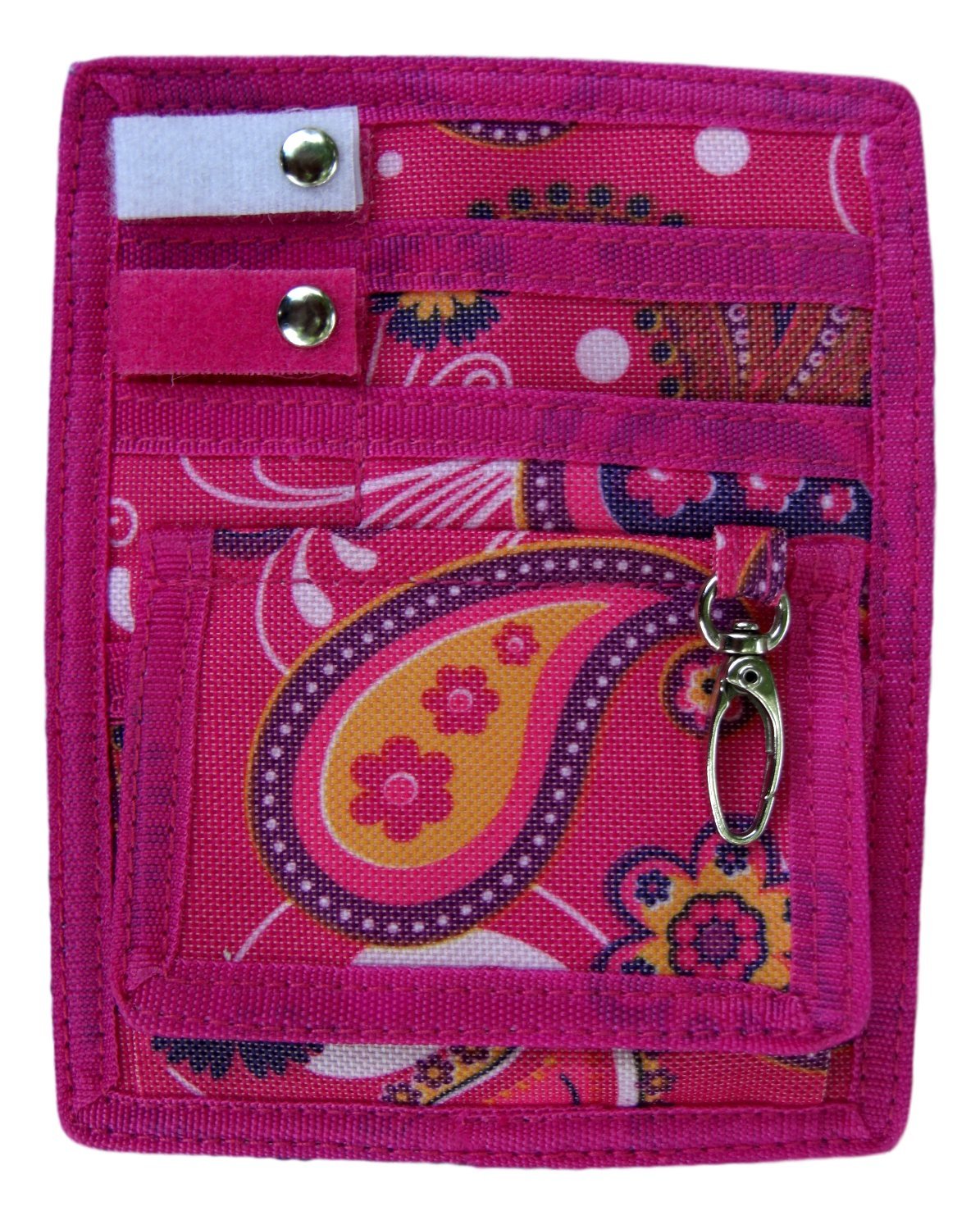 6 Piece Protective Lab Coat Pocket Organizer Kit Has Pretty Pink Paisley Pattern You're Sure to Love! Attractive Yet Durable-Made of Super Strong 600d Denier- Gift for Nurses, Students & You!
