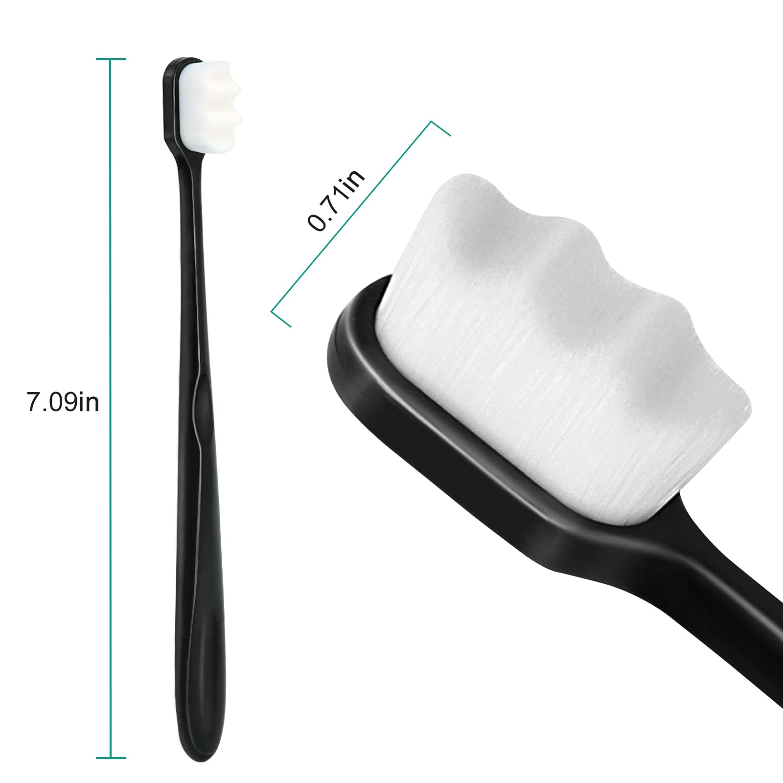 6 Pack Toothbrushes Soft Toothbrushes for Adults Extra Soft Toothbrushes for Sensitive Gums Ultra Soft Toothbrushes with 20000 Bristles for Bleeding Gums Ideal for Elder Pregnant Kids Home Travel