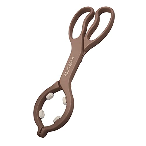 MOTHER-K Baby Bottle Tongs, Scissor Design, Multi-Functional, Anti-Slip & High-Temperature Resistant Pacifier Tongs (Brown)