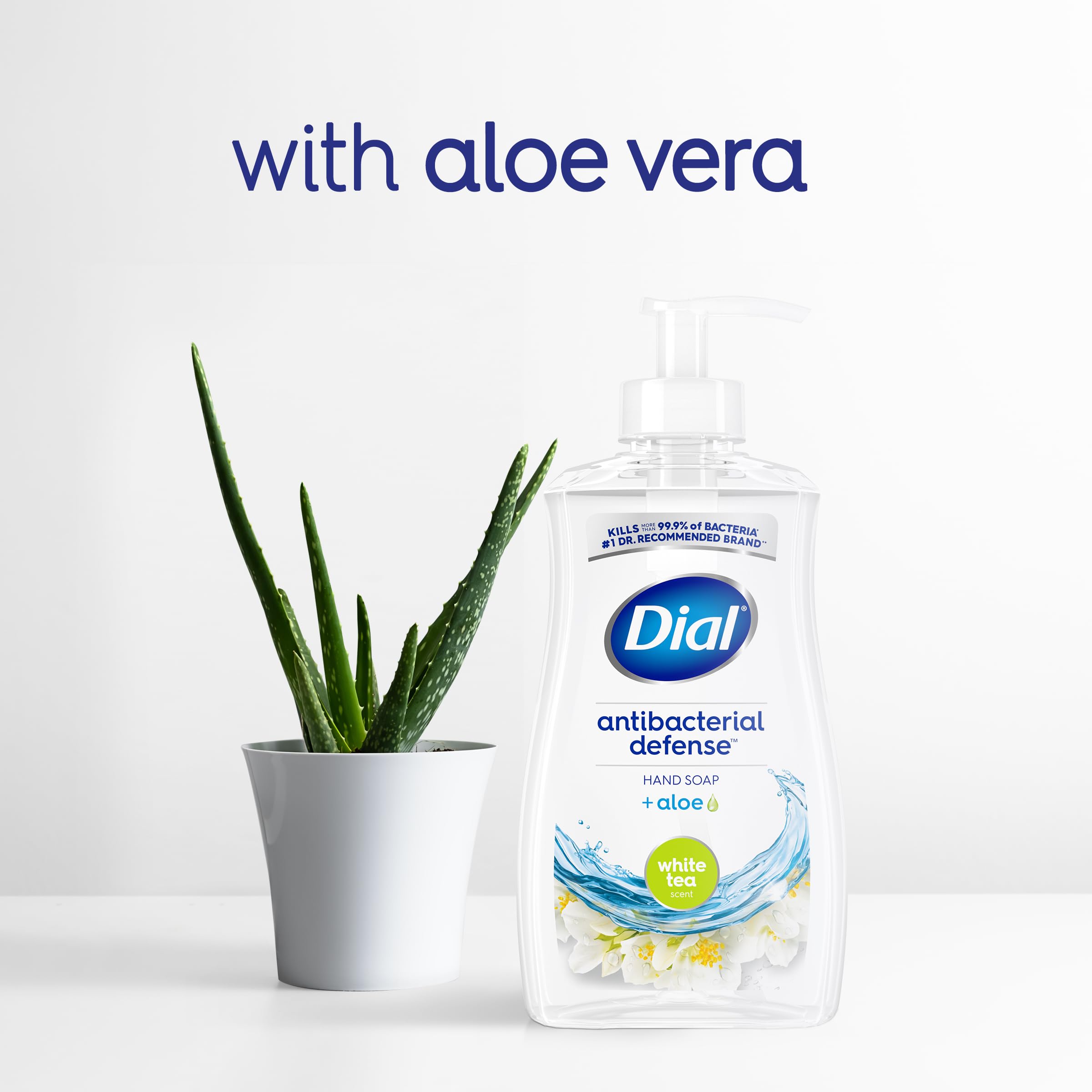 Dial Antibacterial Liquid Hand Soap, White Tea, 11 fl oz (Pack of 4)