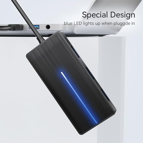 GARMESE USB 3.0 Hub, 5-in-1 USB Hub Splitter USB A Hub with Micro-SD/SD Card Reader and 3 USB 3.0 Ports for Laptop, iMac, MacBook Pro 2015/2016, Google Chromebook and More