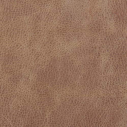 Amazon Brand β Rivet Spear Mid-Century Modern Channel Tufted Leather Accent Chair with Wood Arms, 29.1"W, Cognac Brown