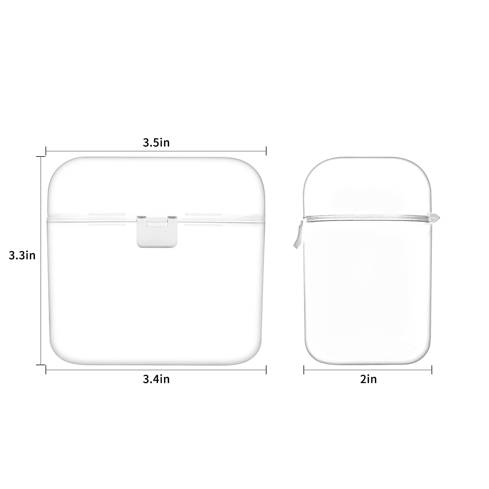 Accmor Pacifier Container Can Storage 2 Pacifiers, Baby Pacifier Holder Case for Travel, BPA Free,Transparent
