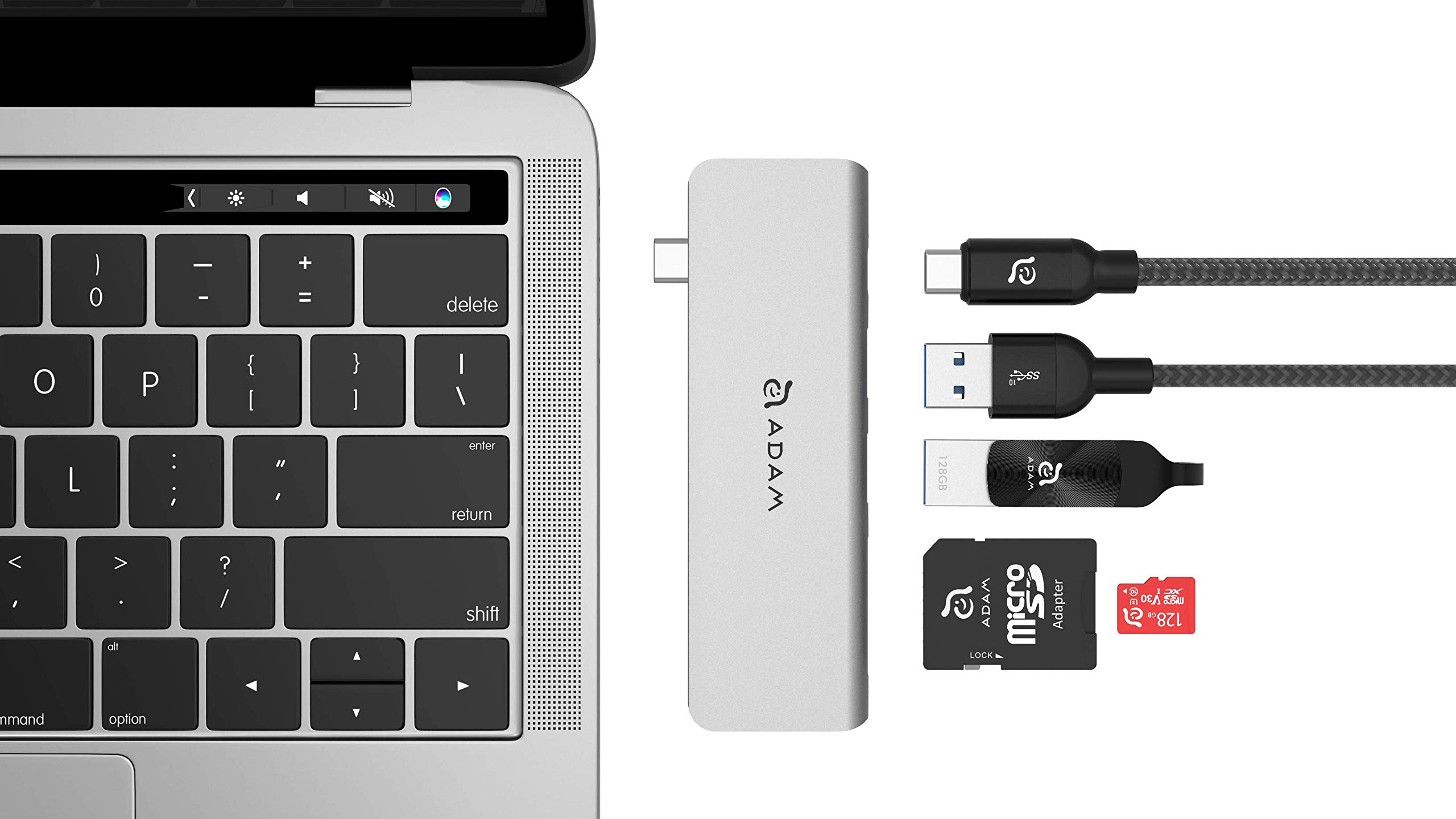 ADAM Elements CASA HUB 5-Port Card Reader Type-C Hub, Genuine Japanese Product, AAPADHUB5EGYJ