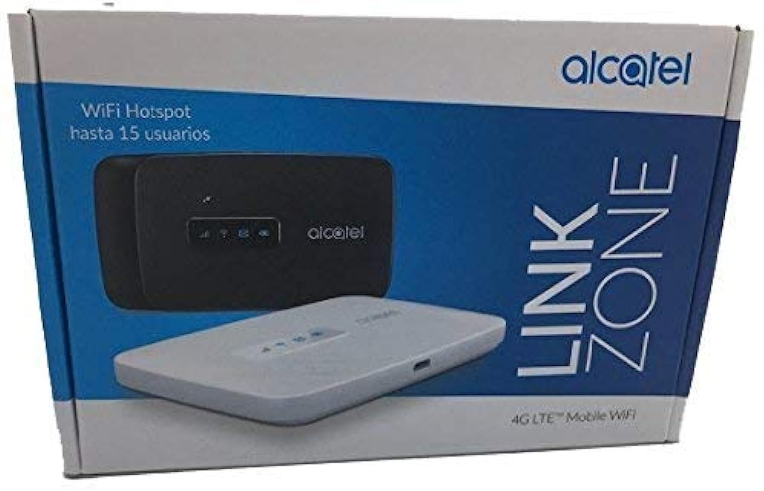 Alcatel LINKZONE Mobile 4G LTE WiFi Hotspot (US + Global 4G LTE) w/iOS & Android App, GSM Unlocked Upto 150mbps, Up to 15 Users MW41NF-2AOFUS2 (AT&T, T-Mobile, Metro, Cricket)