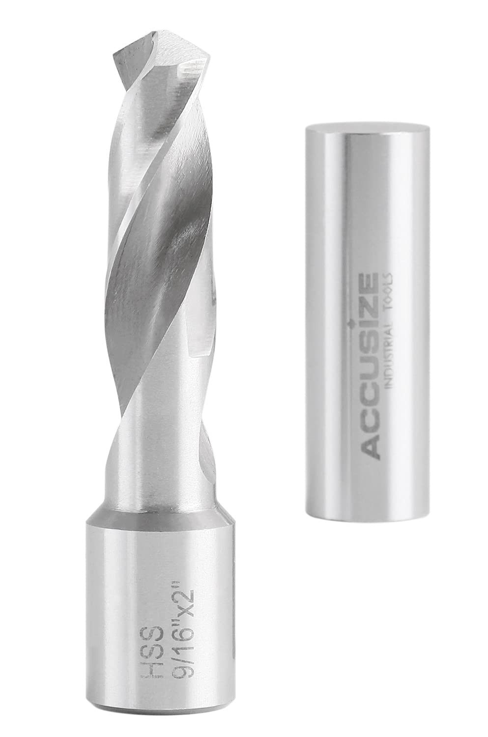 Accusize Industrial Tools 9/16 Inch Dia of Drill H.S.S. Fully Ground Drill with 3/4 Inch Weldon Shank, 2 Inch Cutting Depth, 0519-2916