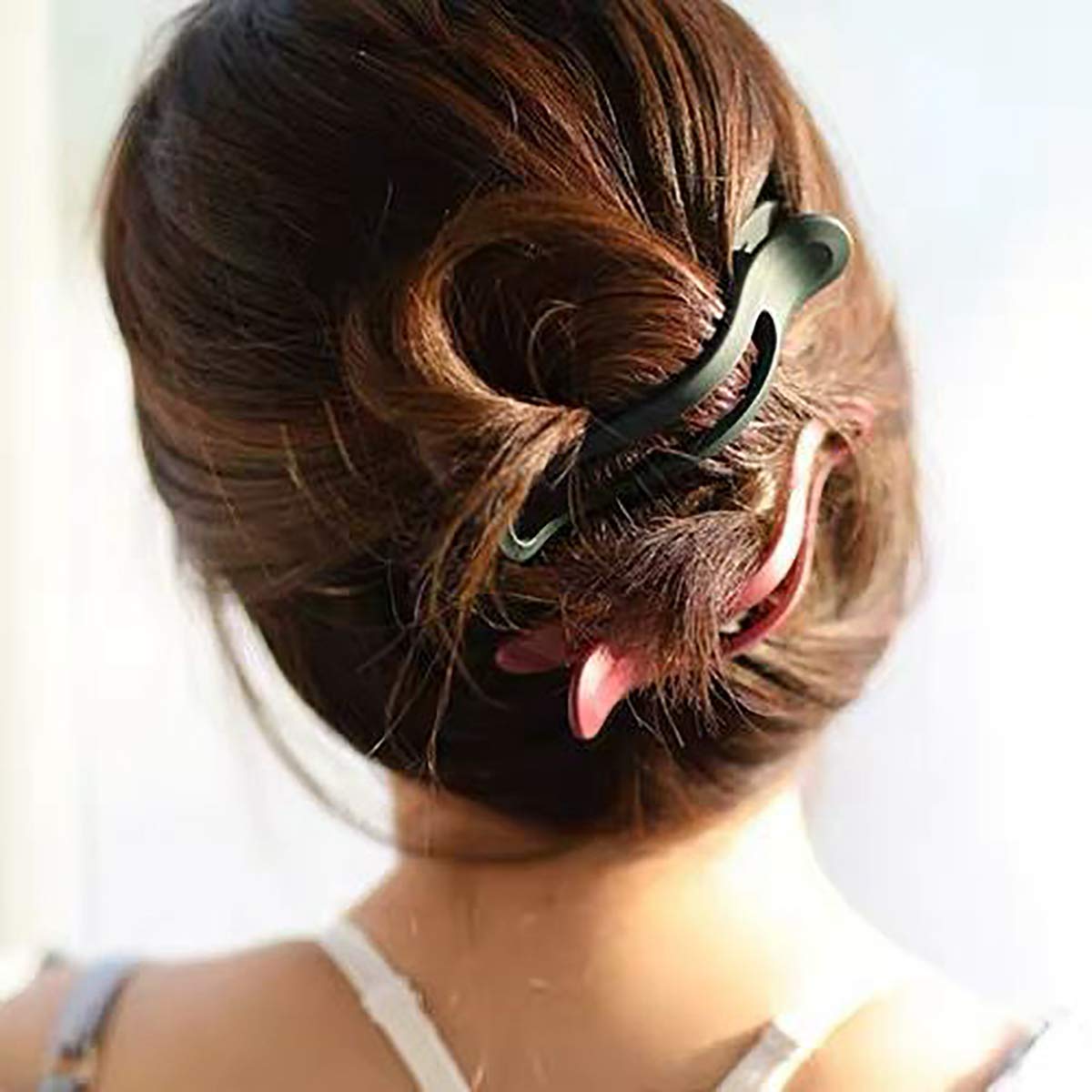 6PCS Hair Claws Clips No Slip Strong Hair Clips Teeth Curve Durable Alligator Duck Bill Jaw Clips Hair Styling Accessories (01)