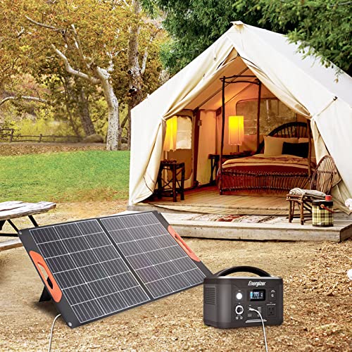100W Portable Solar Panel Charger for RV & Camping Essentials Solar Power Kit for Home w/ DC & USB Outputs