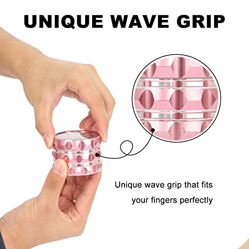 2.5" Large Grinder Pink and Silver