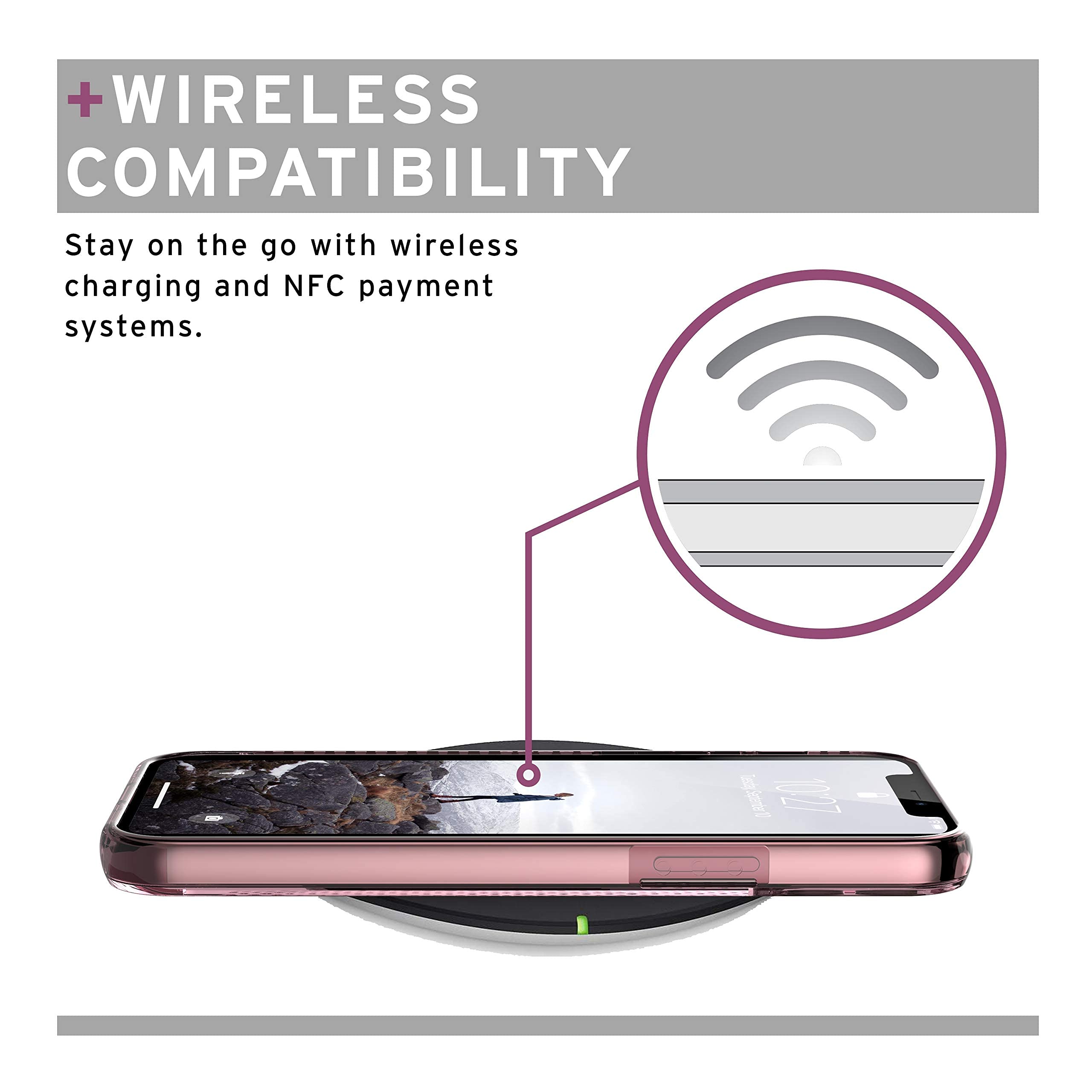 [U] by UAG Designed for iPhone 12 Case/iPhone 12 Pro Case [6.1-inch screen] Lucent Slim Fit Lightweight Stylish Transparent Impact Resistant Protective Phone Cover, Dusty Rose