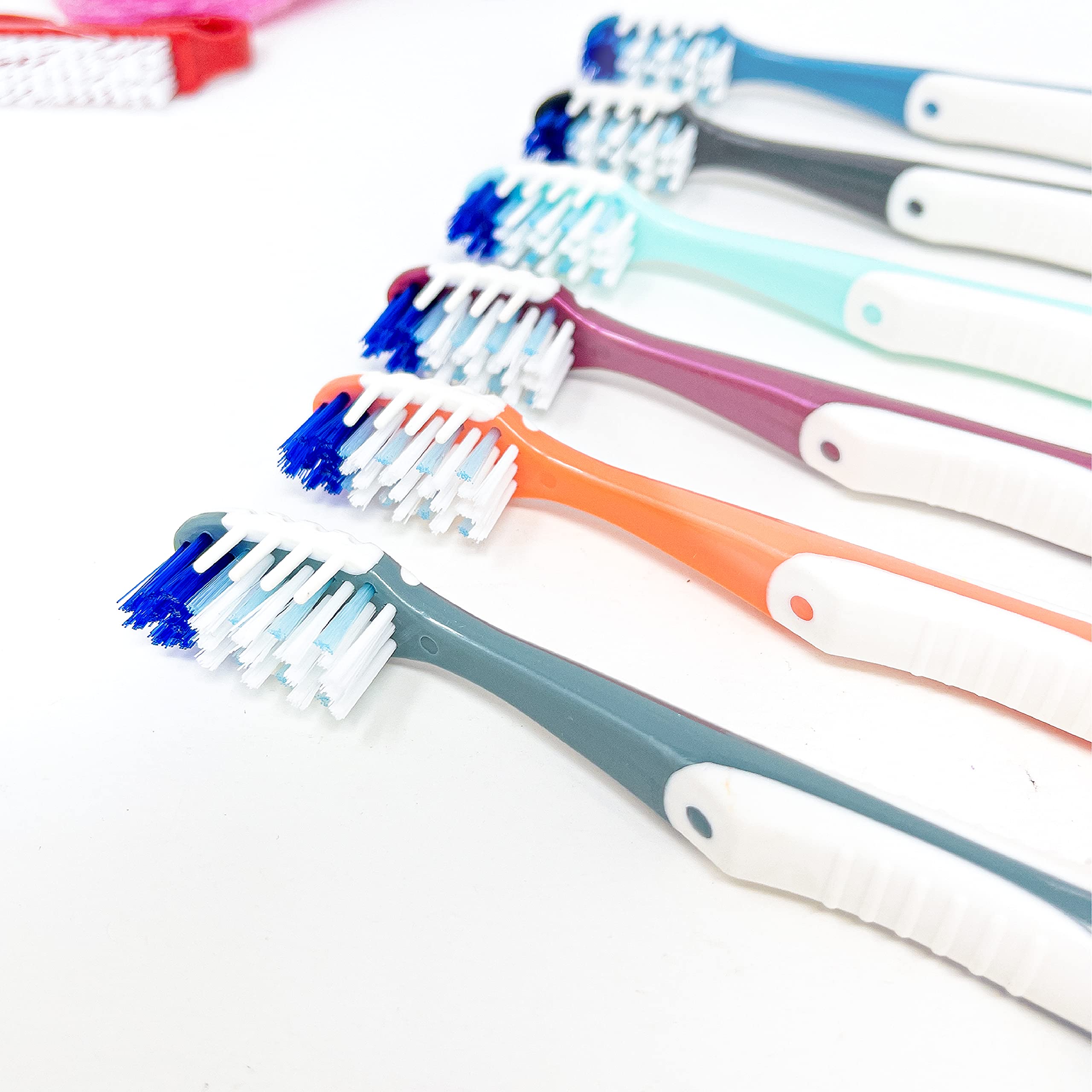 Simplosophy Pack of 3 Soft Dual Height Flex Clean Toothbrushes, Battery Powered, for Men & Women