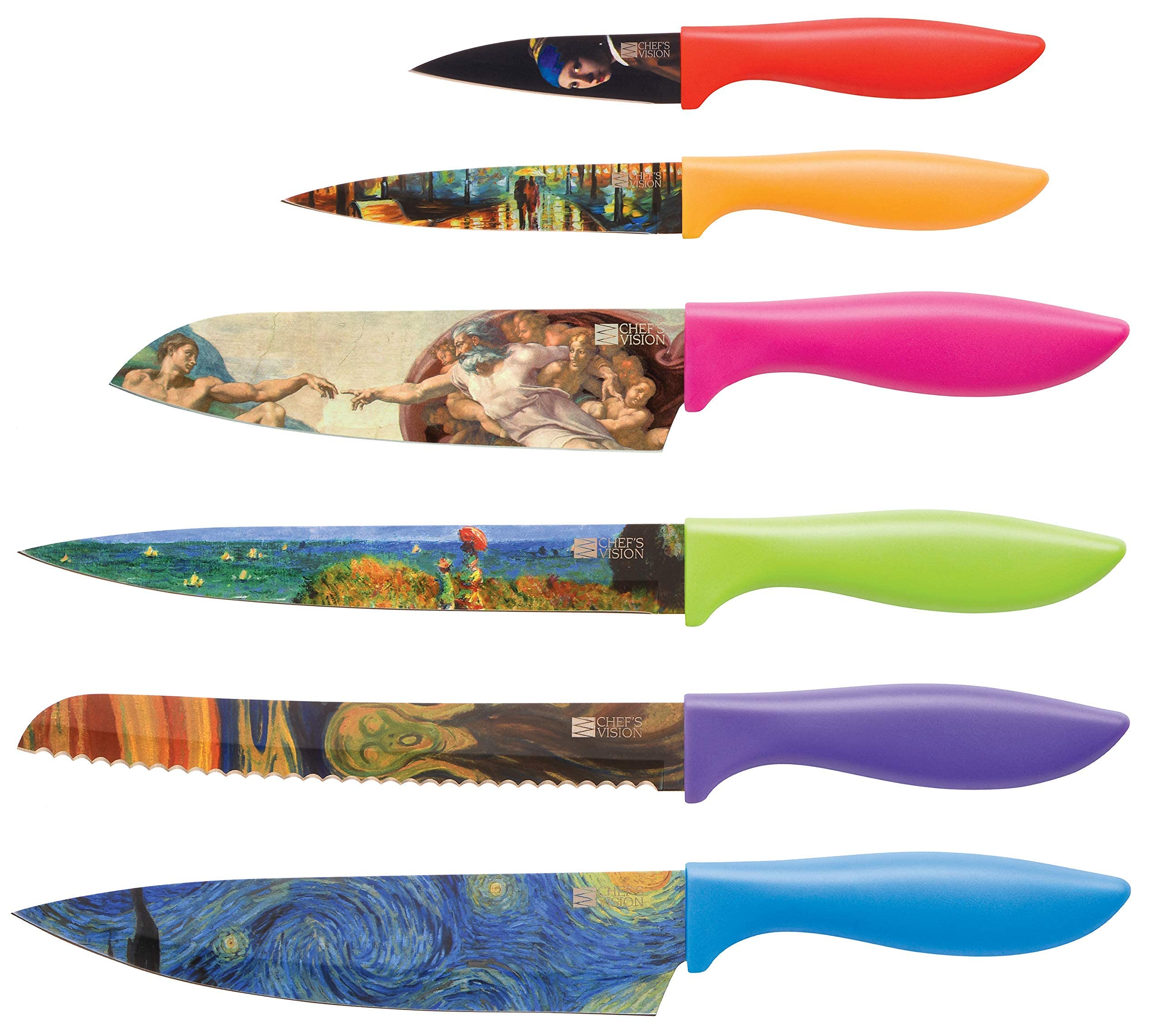Masterpiece Knife Set Bundled With Slice Bright Bamboo Cutting Boards 3 Set