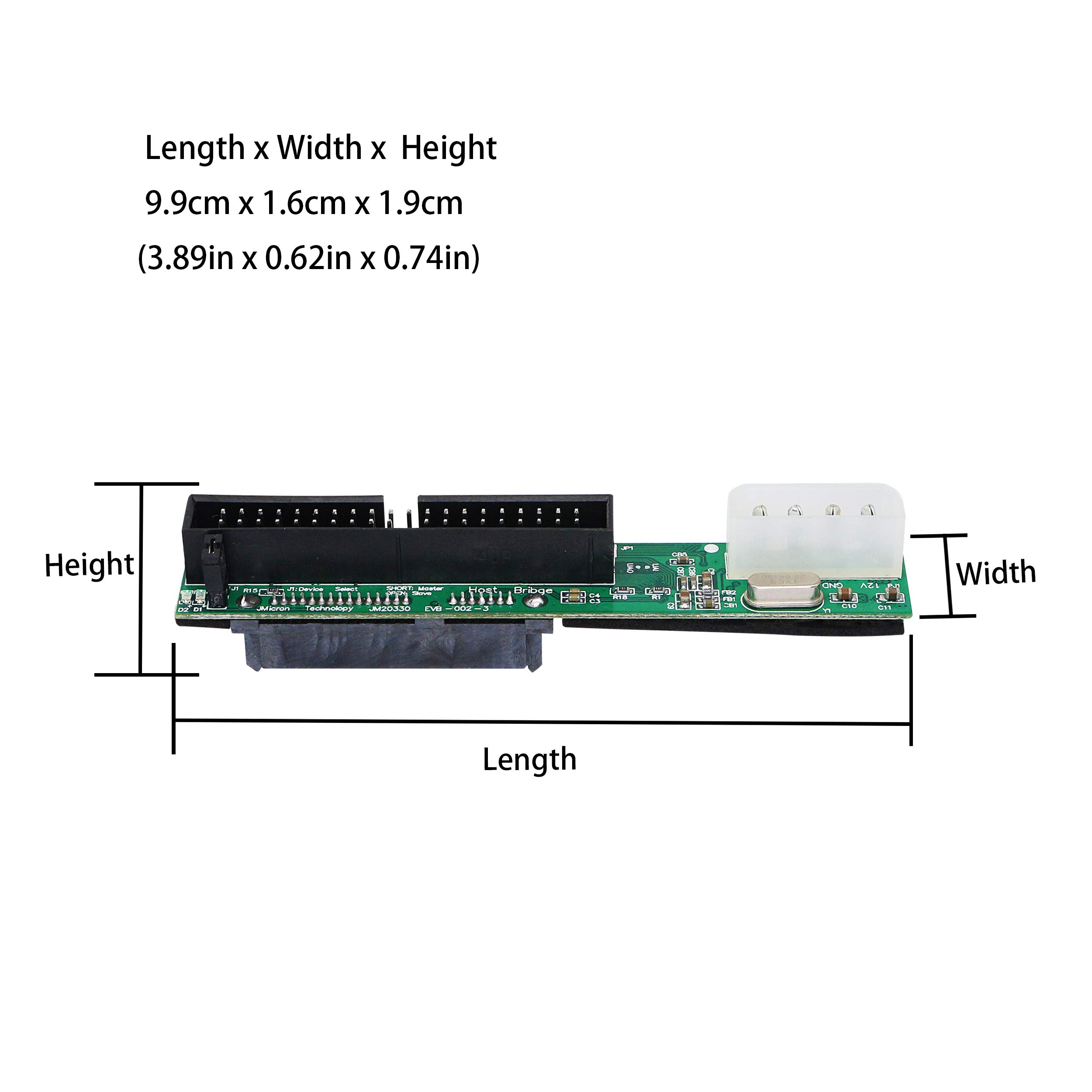CERRXIAN SATA Female to 40 pin Male 3.5 inch IDE Adapter for PC to SATA Hard Drive Interface Adapter