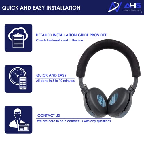 AHG Premium Replacement SoundLink OE Pads Cushions Compatible with Bose SoundLink On-Ear Wireless Headphones, On-Ear Wireless, On-Ear 2 & SoundTrue On-Ear - Soft, Great Comfort + Durability (Black)