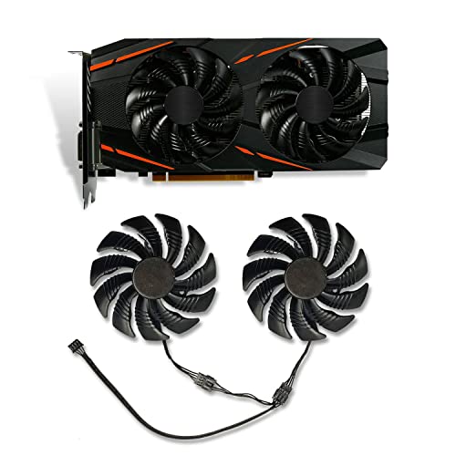 Cavabien 86MM Fan T129215SU TPLD9210S12HH 4Pin Cooling Fan for Gigabyte GTX 1050 1060 1070 960 RX 470 480 570 580 Graphics Card Cooler (FanAA