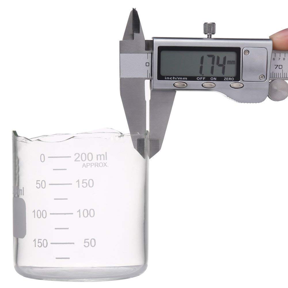 7 Pcs PTFE Magnetic Stirrer Mixer Stir Bar Spinbar Stirring Graduated Glass Measuring Low Form Beaker Set 50ml 100ml 250ml 400ml 600 ml