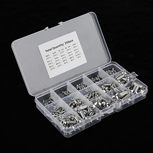 250pcs, Easy To Use Screws Set Socket Screw Bolt Good Fixation for Keyboard for Machine Equipment for Memory for Motherboard for Computer Hard Disk