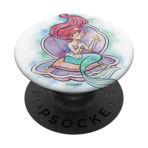 Disney The Little Mermaid Ariel Watercolor Shell PopSockets Grip and Stand for Phones and Tablets