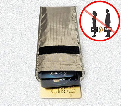 Security Pouch Faraday Bag Anti-Radiation Cell Phone Sleeve Signal Block Pouch Shield EMF 5G Protection RF GPS RFID Privacy Case Covers Smartphone Electronic Devices Anti-Tracking Wallet (B)