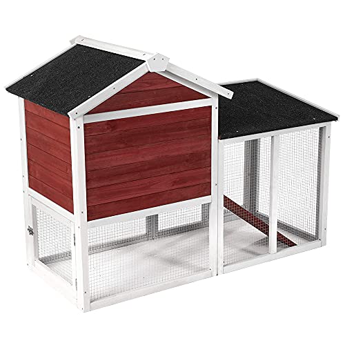 xinaier Rabbit Hutch Rabbit Cage Indoor Rabbit Hutch with Run Outdoor Large Rabbit House,Guinea Pig House 48" x20.2" x37.05" (W x D x H)