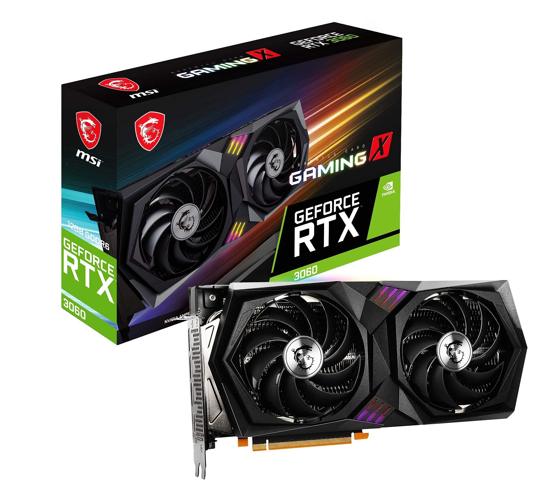 MSI Gaming GeForce RTX 3060 12GB 15 Gbps GDRR6 192-Bit HDMI/DP PCIe 4 Twin-Frozr Torx Fan Ampere RGB OC Graphics Card (RTX 3060 Gaming X 12G) (Renewed)