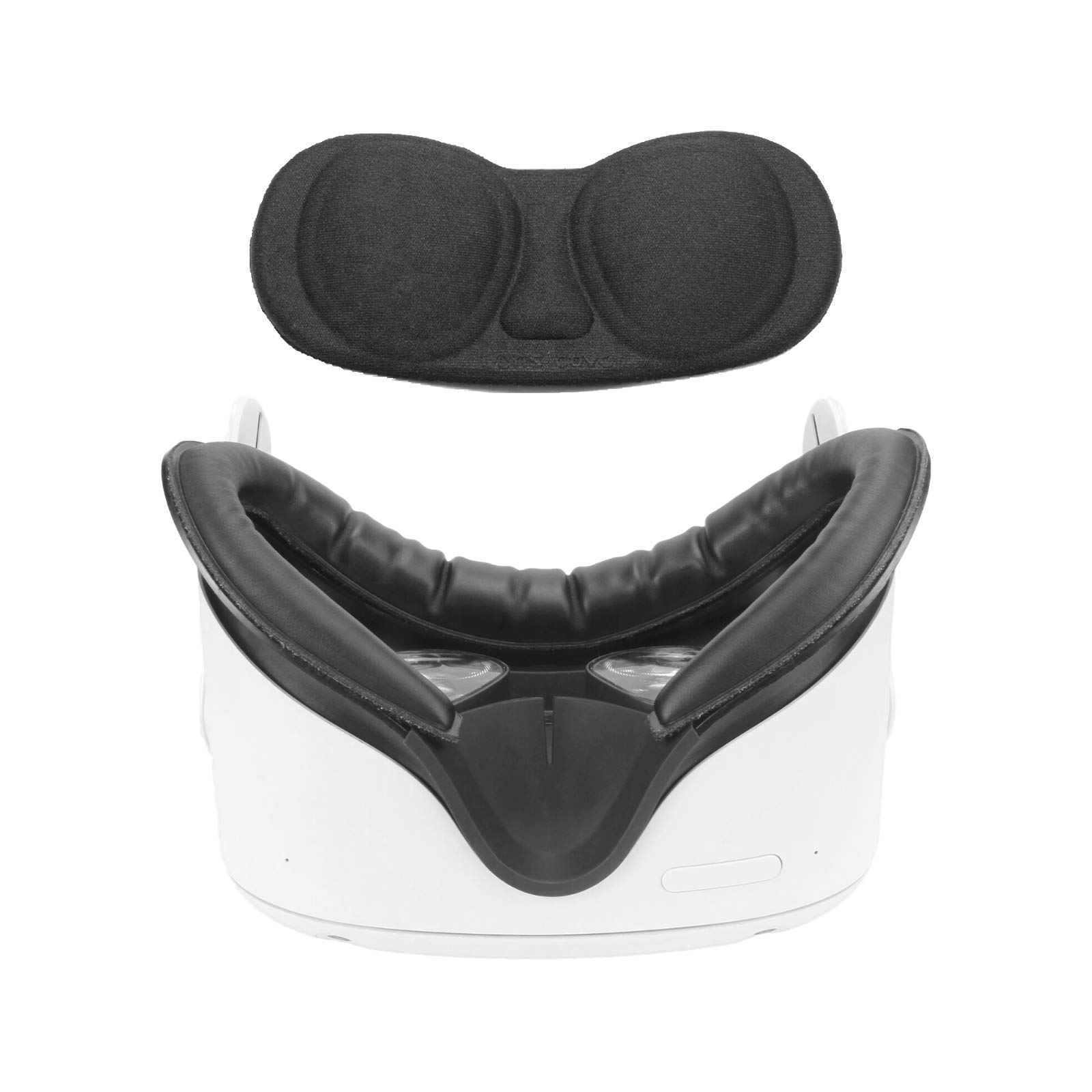 [Updated Version] Leather Face Cover Replacement, VR Facial Interface & Comfortable PU Leather Foam Face Pad & Anti-Leakage Nose Pad & Lens Protect Cover Accessories Set