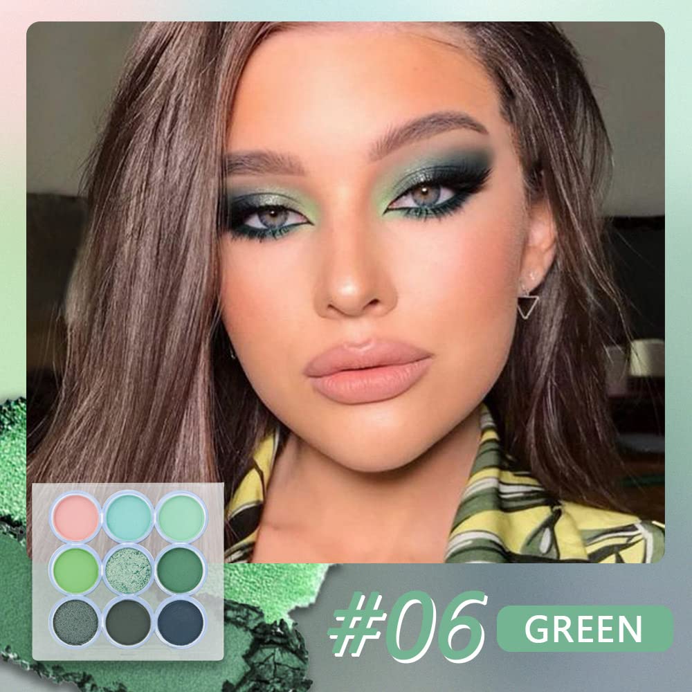 10 Girds Colorful Matte Shimmer Eyeshadow Palette for Eye Makeup,High Pigmented Eye Shadow Primers Powder Palet de sombras de ojos-