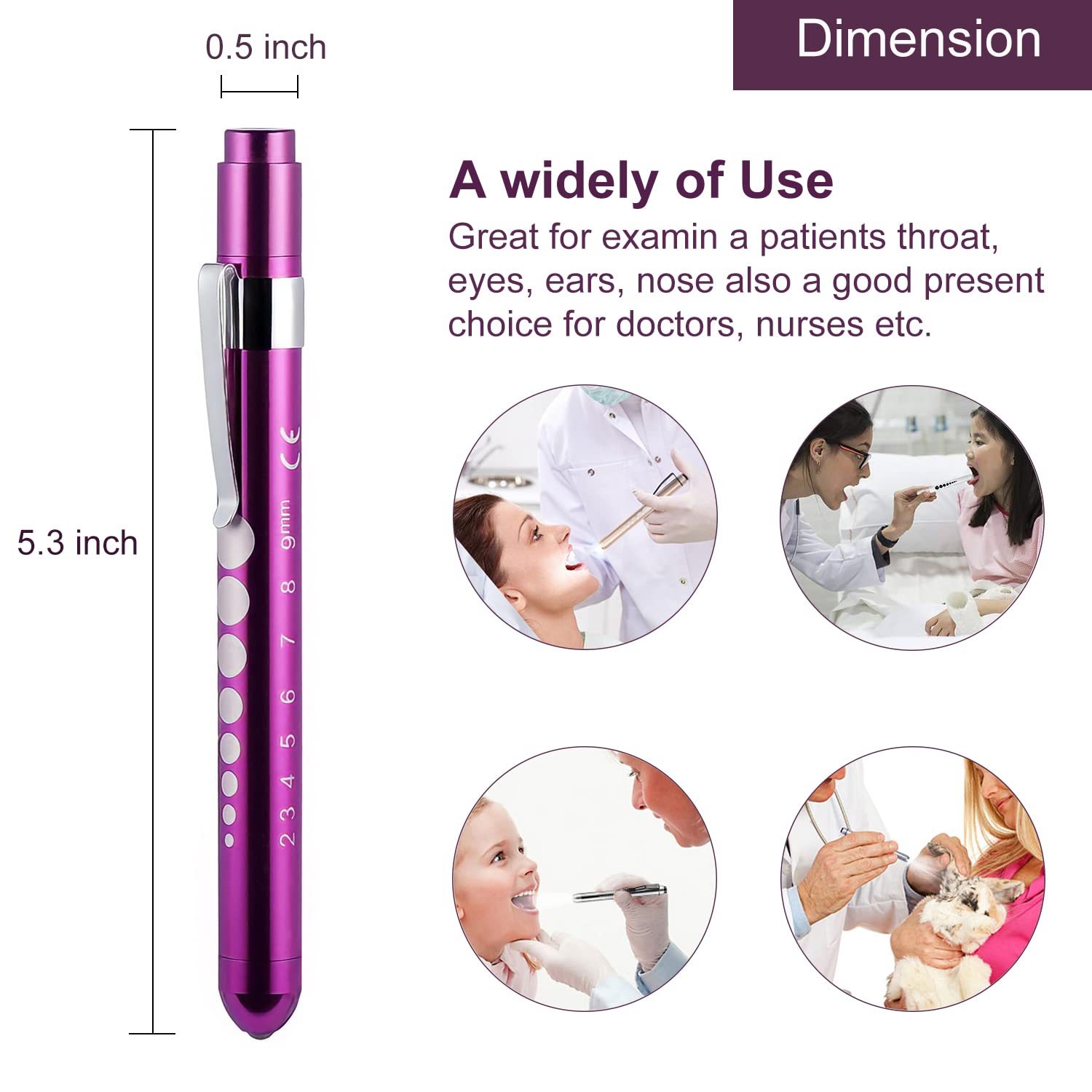 Sunchova Medical Penlight and Pupil Gauge for Medical Nurses,Doctors,Nursing Students and EMT's