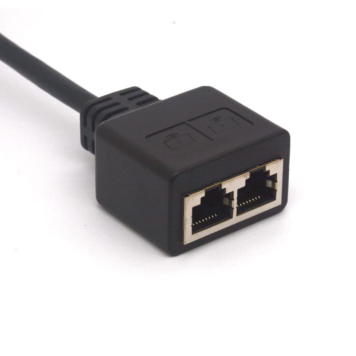 GLHONG RJ45 Adapter Cable RJ45 Male to Dual Female Adapter Extender Support Ethernet Cat 5/CAT 6 LAN for Switching Networks Between Two Computers (not Used as a Network Splitter)