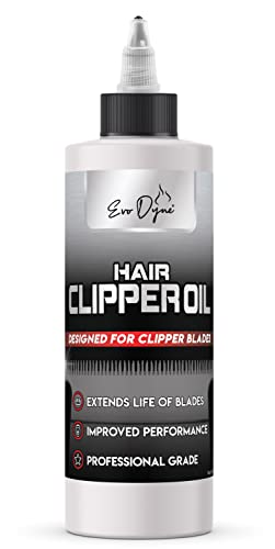 Hair Clipper Oil (8-oz Per Bottle), Made in USA, Clipper Oil for Electric Clippers | Prevents Rust & Extends the life of Clipper & Blades by Evo Dyne (1-Pack)