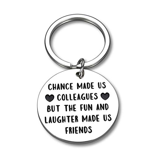 Coworker Leaving Gifts Colleague to Friend Keychain Going Away Appreciation Goodbye Farewell Keyring for Boss Lady Women Men Him Her Resignation Retirement Birthday Christmas Friendship Presents