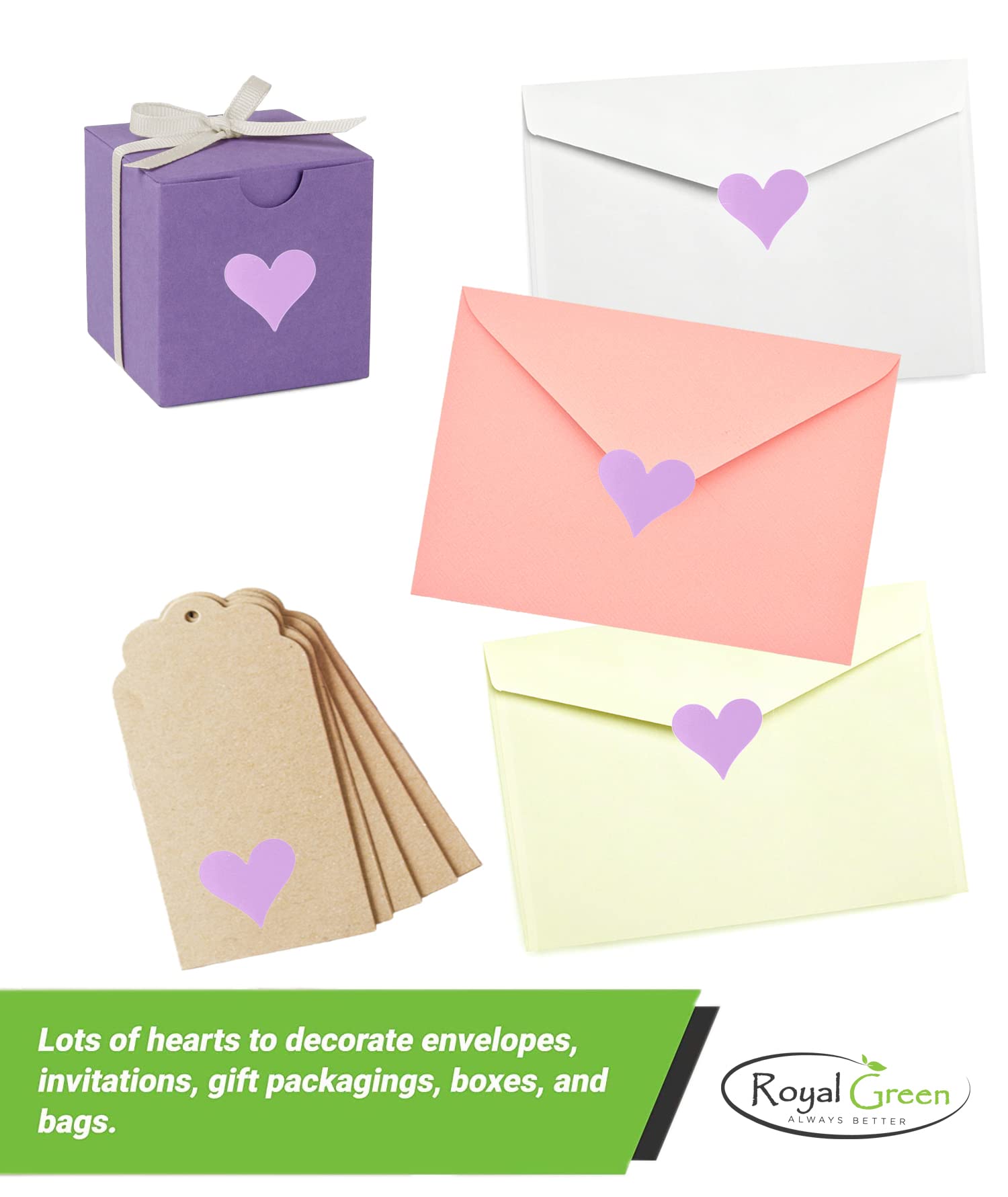 Royal Green Heart Sticker 19mm (1.9cm) Teacher Supply Stickers Labels for Arts and Crafts 3/4 inch in Light Blue - 200 Pack