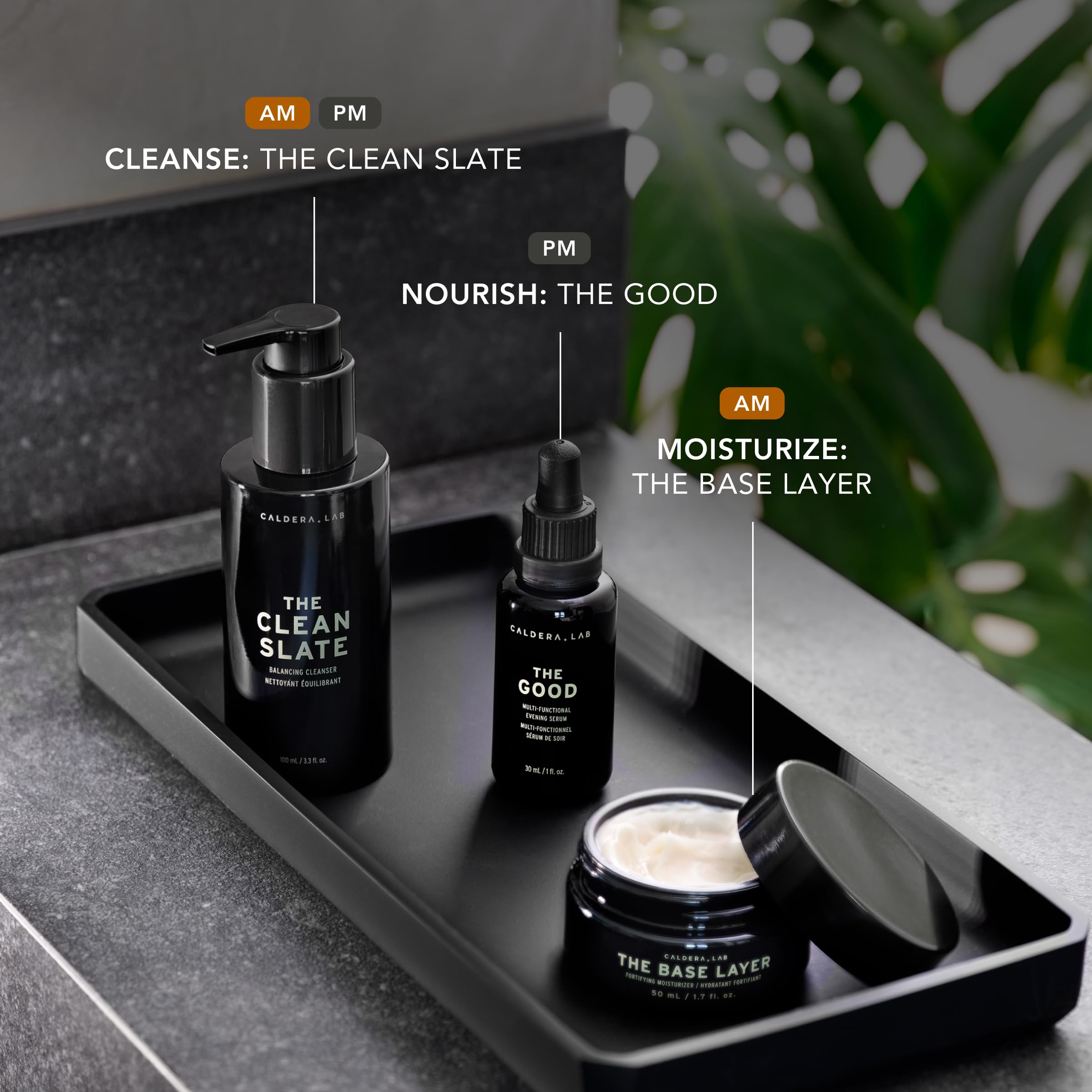 Caldera + Lab The Regimen, Vegan Skin Care Bundle: Gentle Foaming Cleanser, Ultra-Hydrating Moisturizer & Multi-Functional Facial Serum β MADE SAFE Certified