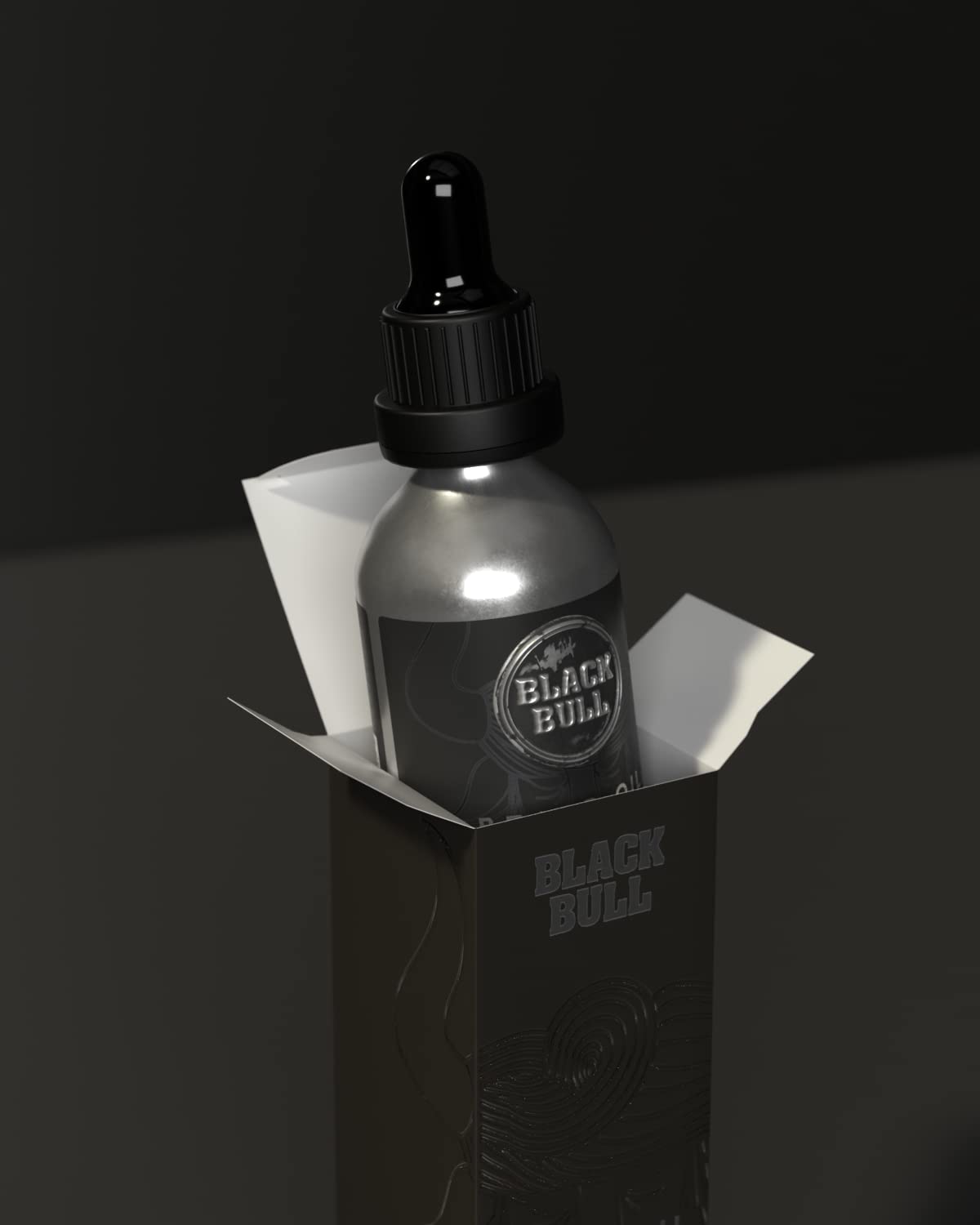 BLACK BULL MEN CARE: Beard Oil, Beard Growth Oil, 100% Natural, made with Essential Oils, Jojoba, Avocado and Menthol, Pack of 2, Beard Products, 40ml