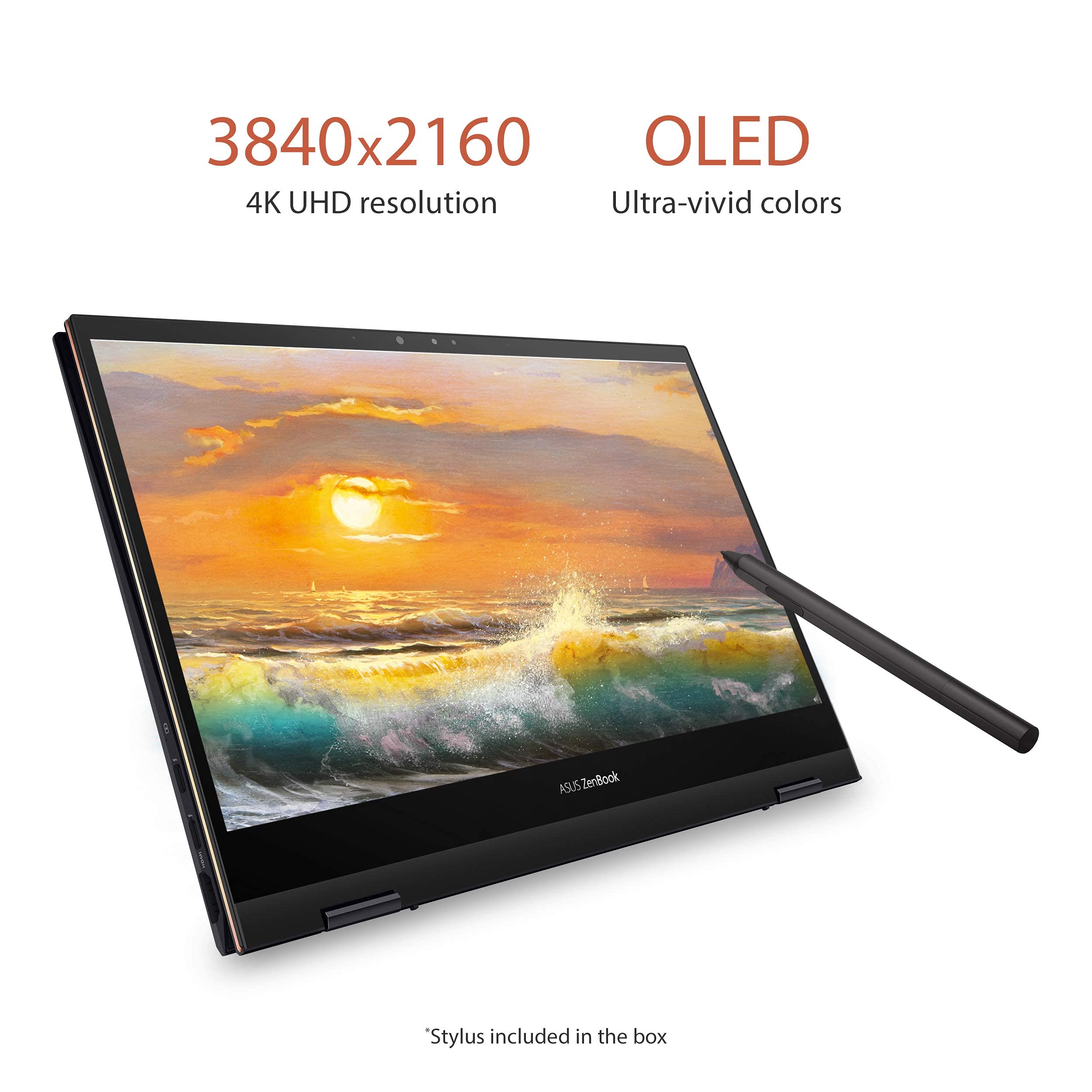 Asus ZenBook Flip S Ultra Slim Laptop, 13.3 4K UHD OLED Touch Display Core i7-1165G7 CPU, 16GB RAM, 1TB SSD, Thunderbolt 4, TPM, Windows 10 Pro, Jade Black, UX371EA-XH77T (Renewed)