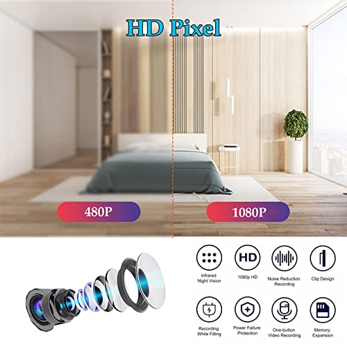 2023 New Hd 1080p Noise Reduction Camera - Portable Wearable Video Recorder - Convenient Back Clip Night Vision Recorder (Basic Version)