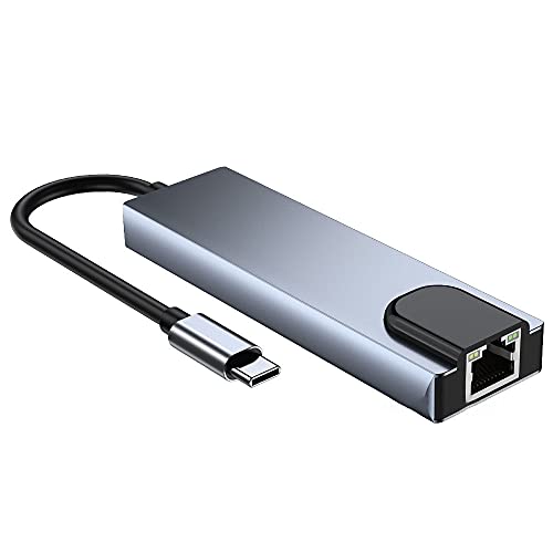 USB C Hub Type-C 3.1 to 4K HDMI-Compatible RJ45 USB SD/TF Card Reader PD Fast Charge 8-in-1 USB Dock