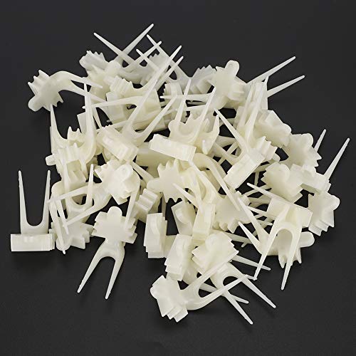 50Pcs Birds Fruit Fork Plastic Birds Food Holder Feeder Device Pin Clip Feeding On Cage for Budgie Canary Small Animals (Bird Fruit Fork)