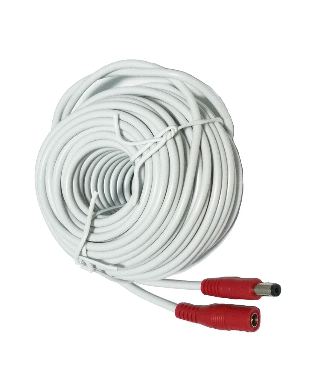 50ft 12V DC Universal Supply Power Extension Cable Cords 2.1mm x 5.5mm Plug Power Extension Cords Cables Compatible with 12V Power Adaper for Home Security Camera IP Camera DVR NVR 15M White