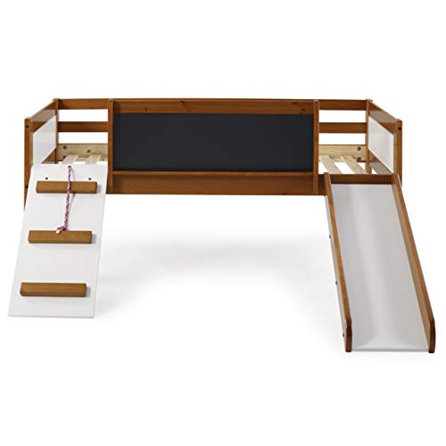 Donco Kids Twin Novelty Art Play Junior Low Loft Espresso