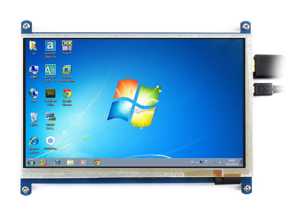 7 inch 800×480 Capacitive Touch Screen HDMI Interface Custom Raspbian LCD Monitor Mini PC Supports Raspberry Pi 4 3 2 1 Model B B+ A+ & BeagleBone Black & Banana Pi/Banana Pro @XYGStudy