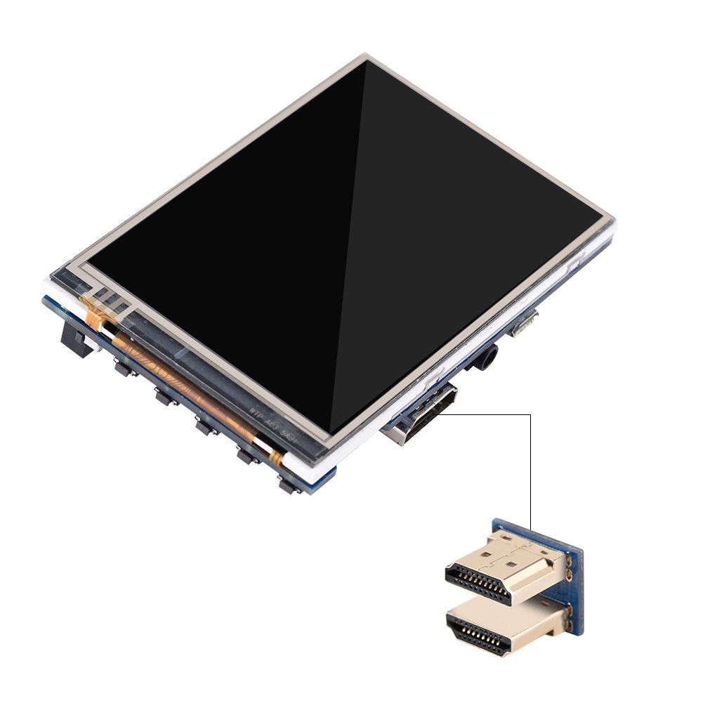 3.5 inch LCD Screen for Raspberry , IPS 60fps 3.5 inch LCD Display for Raspberry with Black Acrylic Case, 320x480~1920x1080 Adjustable Resolution