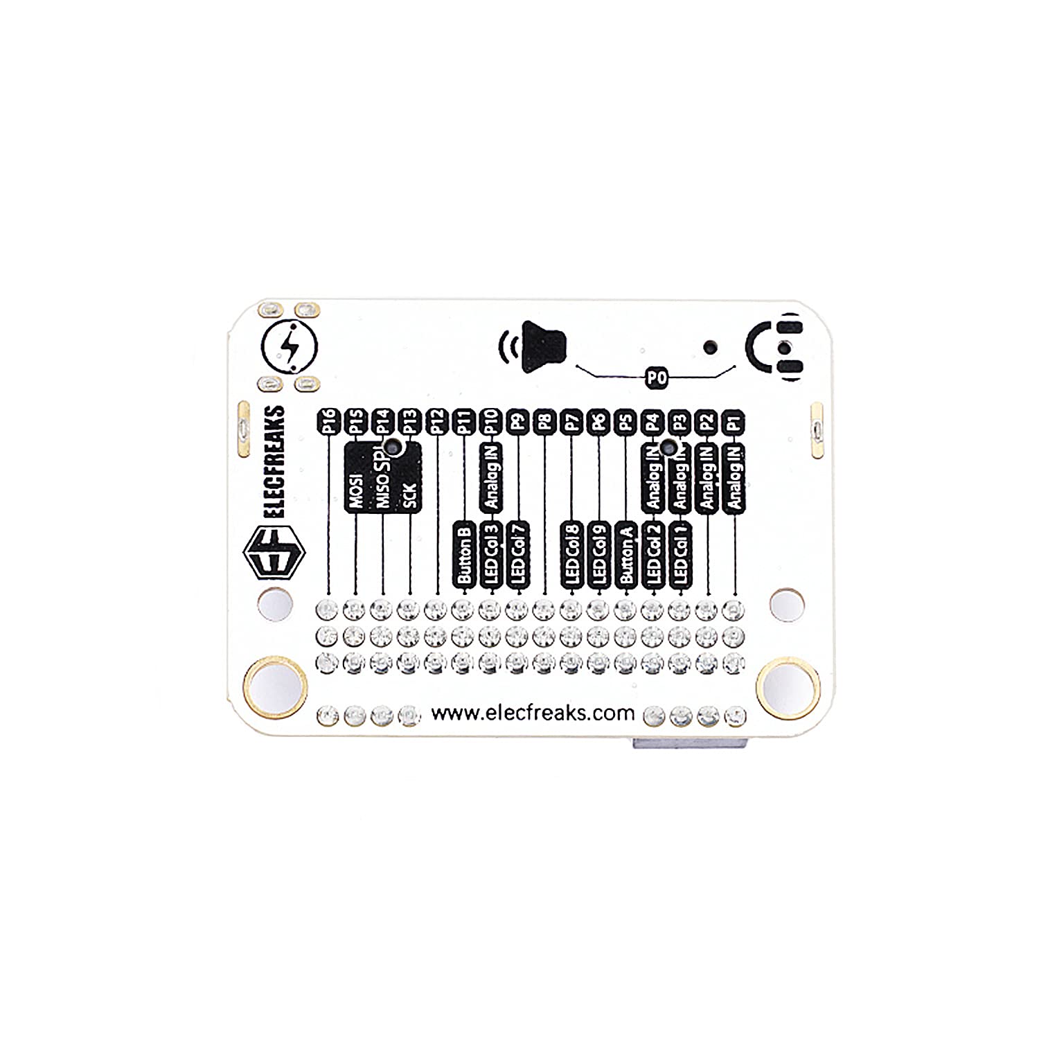 ELECFREAKS microbit Sensor:bit 3v Expansion Board Mini Micro:bit Breakout Board with 16 GVS Interface Integrated Buzzer and Audio Jack Adapter Shield IO IIC Ports Compatible with Lego Jack