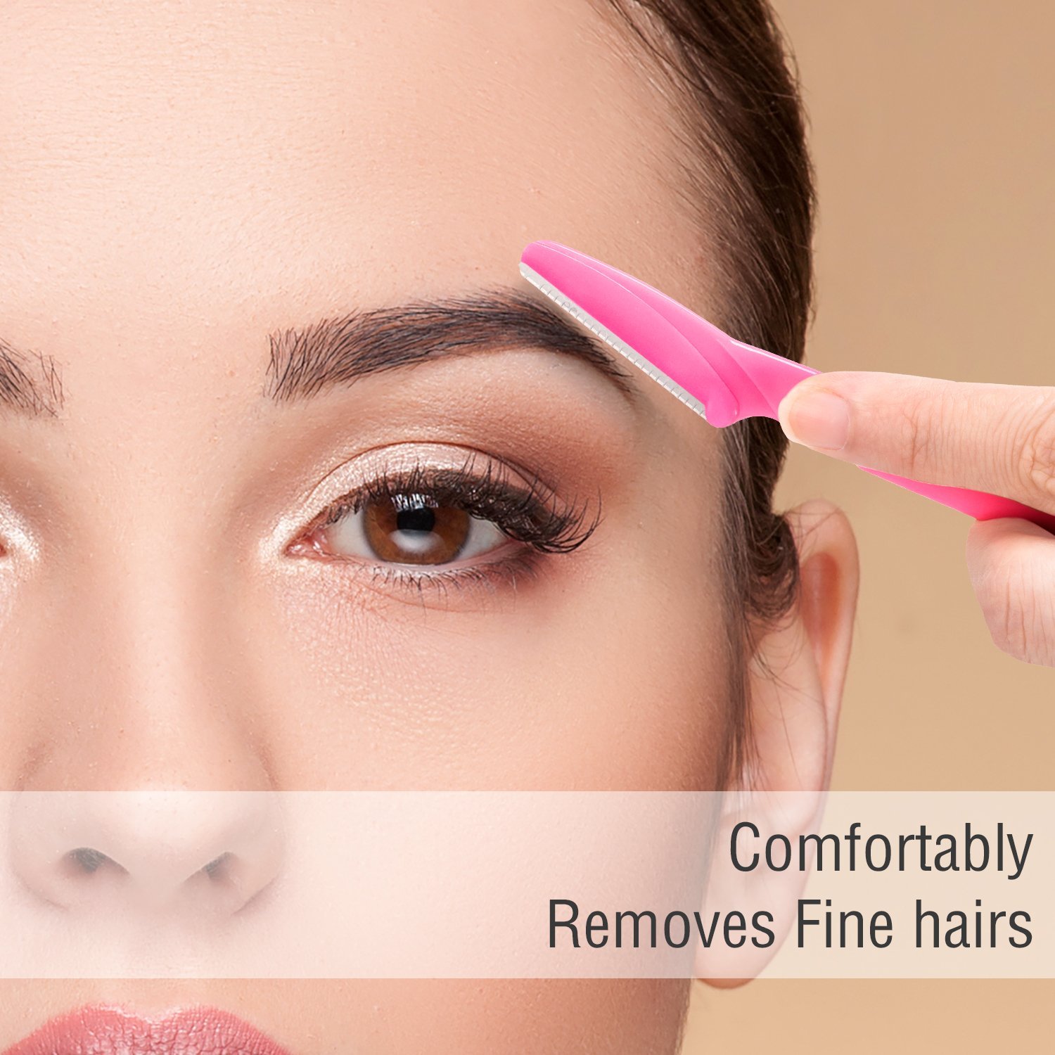 36 Pieces Eyebrow Razor Multipurpose Exfoliating Dermaplaning Tool Eyebrow Shaper Face Razor for Women Man With Precision Cover (Pink, Blue, Yellow)