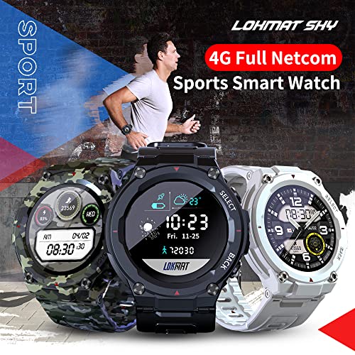 JZ&TS LOKMAT Sky Smart Watch SOS Emergency Calls Fitness Tracker Waterproof Sports Smartwatches Bluetooth Watch Men Women for iOS Android (White)