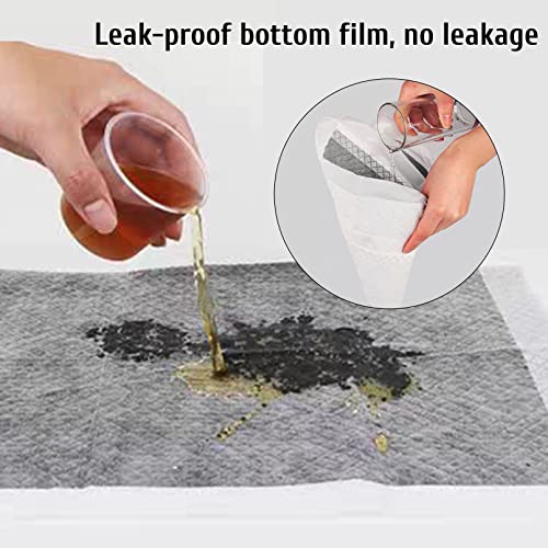 kathson Rabbit Pee Pads Disposable Cage Liners Super Absorbent Black Carbon Odor-Control Bunny Training Pad with Quick-Dry Surface for Bunny Guinea Pig Kitten Hedgehog Small Animals (100 pcs Gray)