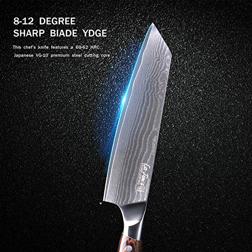 Latim's Professional Chef Knife 8 inch,Damascus Kitchen Knives Made of Japanese VG-10 Stainless Steel with Unique Pattern,Ultra Sharp Blade and Ergonomic Handle