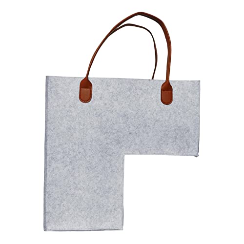 2Pieces Stair Organizer Basket Felt for Wooden Staircase, Black and Gray, as described
