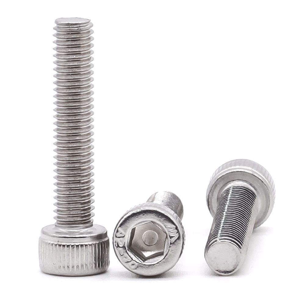 50pcs M5-0.8 x 35mm Socket Head Cap Screws, 18/8 Stainless Steel 304, Fully Threaded Hex Drive Screws, Corrosion-Resistant, High Strength, for Machinery, Furniture, 3D Printing and More