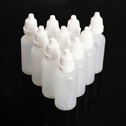 50pcs Plastic Dropper Dropping Bottle Clear Squeeze Sample Eye Liquide Storage Container with Screw Cap and Plug Empty Soft Refillable size 15ml/0.5oz